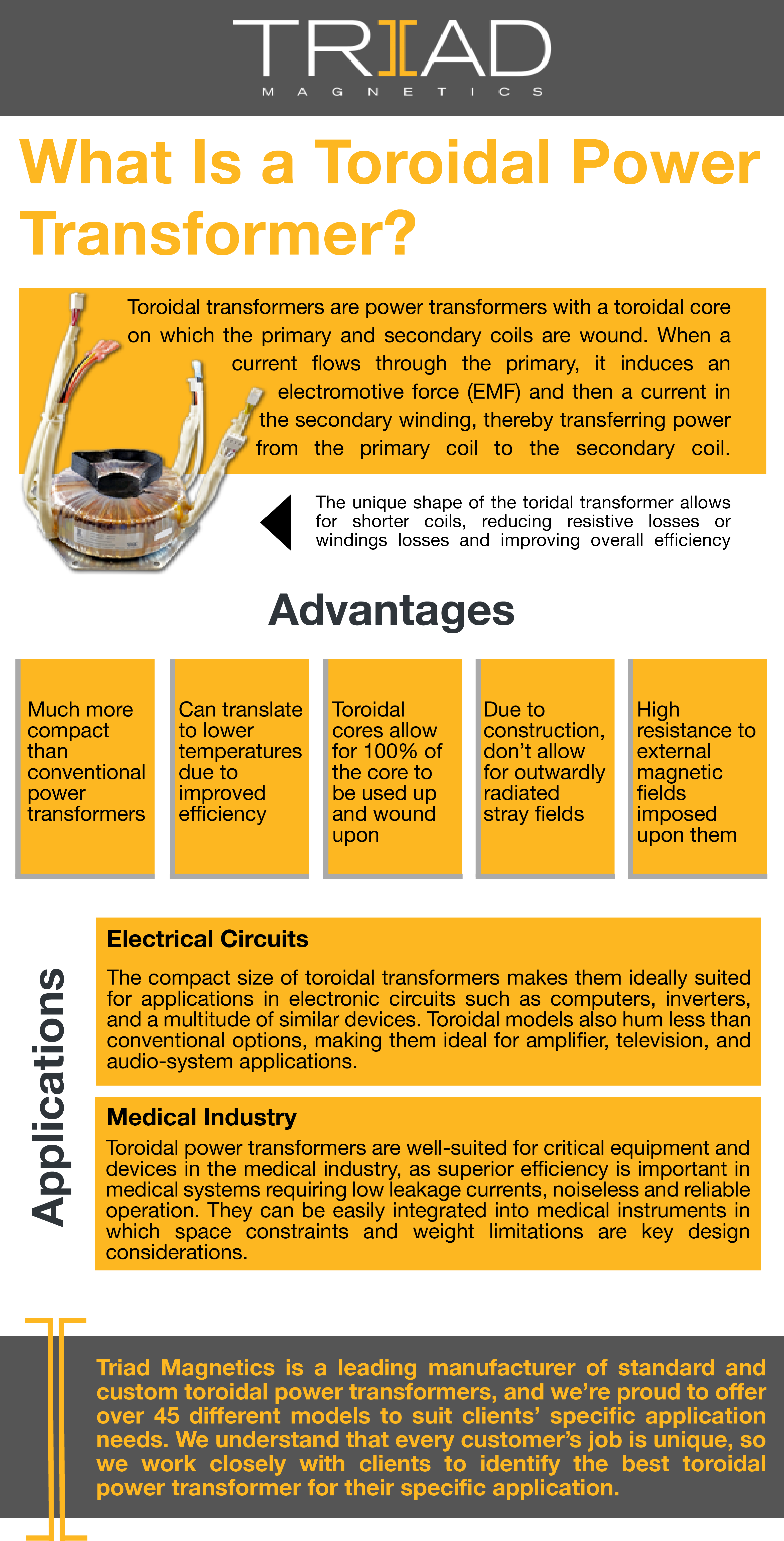 What Is a Toroidal Power Transformer? | Triad Magnetics